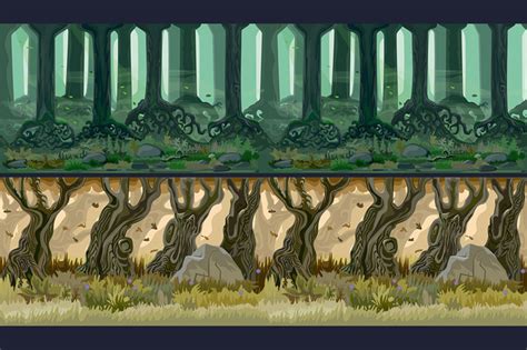 parallax forest game backgrounds by free game assets gui sprite