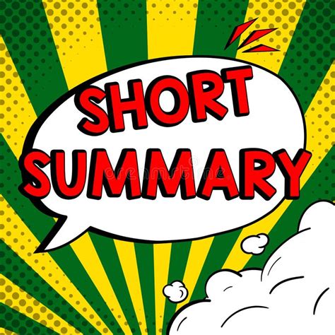 Hand Writing Sign Short Summary Word For Brief Statement Of Main Points Clear Stock