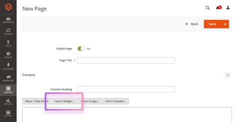 How To Use Insert Widgets In Magento 2 Olegnax
