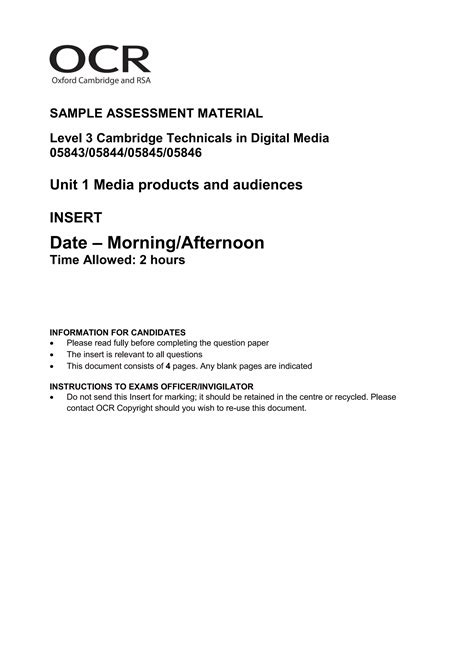 Unit 1 Sample Assessment Prompt Material Pdf