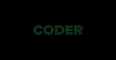 Coder Binary Programming Sticker Teepublic