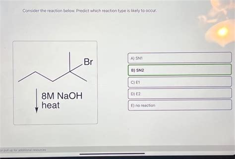 Solved Consider The Reaction Below Predict Which Reaction