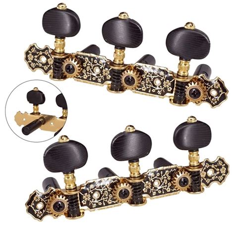 Classical Guitar Tuners Key Machine Heads Tuning Pegs Black Accessories