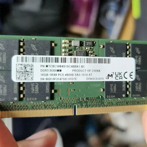 노트북용 마이크론 Ddr5 4800 Cl40 16gb Ddr5 16g 4800 On Bunjang Global Site