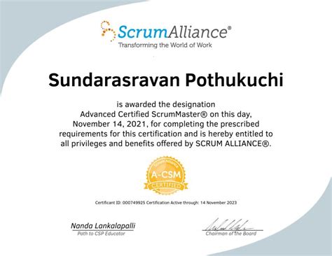 sravan pothukuchi on linkedin advanced certified scrummaster