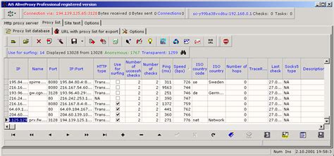 AiS AliveProxy Online Help Anonymous Proxy Server Proxy Checker Site Testing