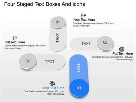 Gi Four Staged Text Boxes And Icons Powerpoint Template PowerPoint Templates Designs PPT