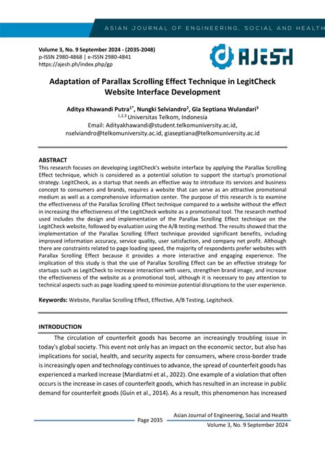 Pdf Adaptation Of Parallax Scrolling Effect Technique In Legitcheck