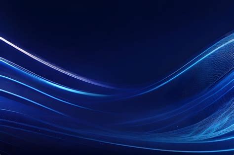 Blue Flow Wave Lines Abstract Background Premium Ai Generated Image