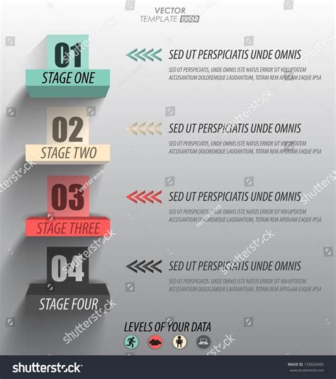 Levels Your Data Infographics Stock Vector Royalty Free 135820406