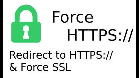 Force Redirect To Ssl On Website Youtube