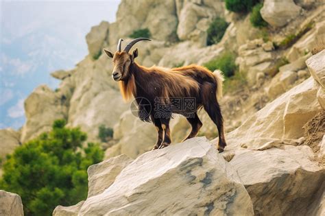 山谷中野生的山羊高清图片下载 正版图片600773073 摄图网