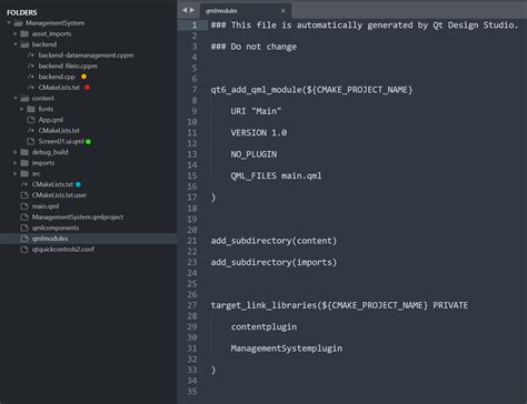 C Backend With Design Studio CMakeProject Qt Forum