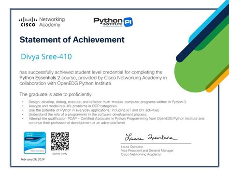 Divya Sree Yelagandula On Linkedin Cisco Cisconetworkingacademy