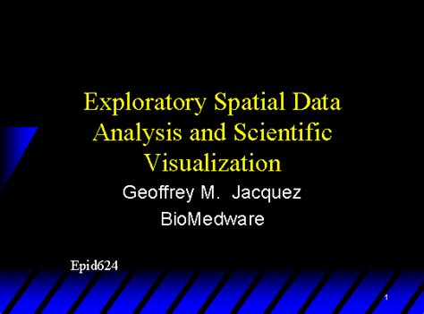 This Module Is Exploratory Spatial Data Analysis And Scientific