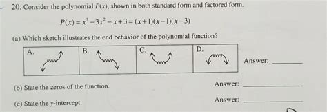 Solved 20 Consider The Polynomial P X Shown In Both Chegg Com