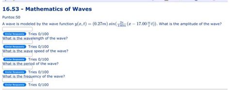 Solved A Wave Is Modeled By The Wave Function Chegg Com