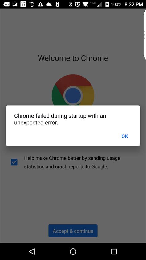 Chrome Canary On Android Failed During Startup With An Unexpected Error Google Chrome