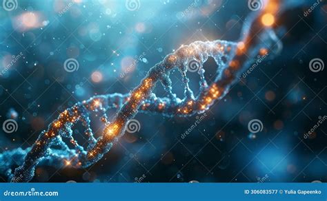 Abstract Dna Strands Intertwining In A Futuristic Laboratory