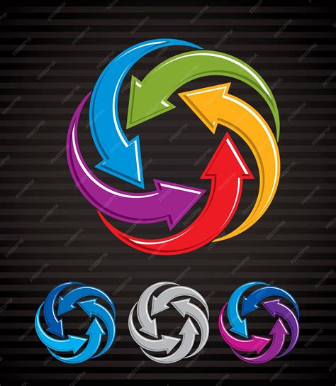 Premium Vector Arrows Abstract Loop Symbol Vector Conceptual Pictogram Template Vector Icon Set