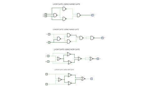 Circuitverse Pracrical 1 Xor And Xnor Using Nand And Nor Gate
