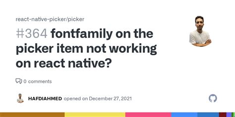 Fontfamily On The Picker Item Not Working On React Native Issue React Native Picker