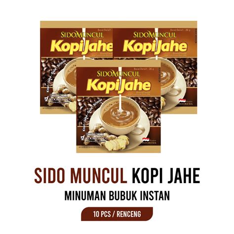 Kopi Jahe Sido Muncul Sachet 10 Renteng Malaya El Azis Enterprise