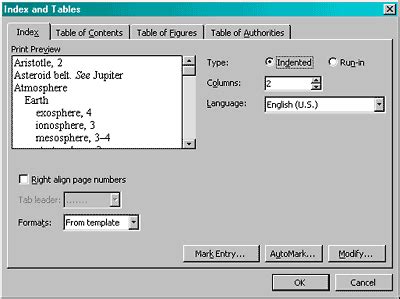 Creating An Index In Word Susan C Daffron