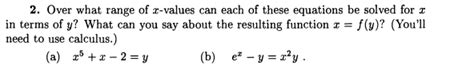 Solved Over What Range Of X Values Can Each Of These Chegg