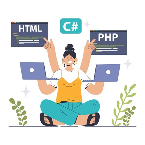 Software Development Coding Back End And Front End Engineering 41175217 Vector Art At Vecteezy