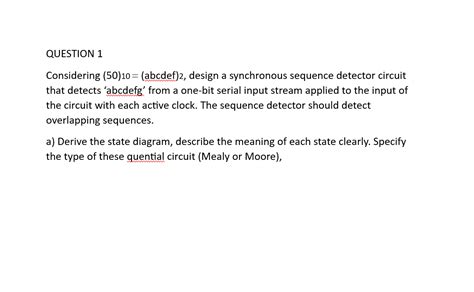 Solved Question 1considering 50 10 Abcdef 2 ﻿design A