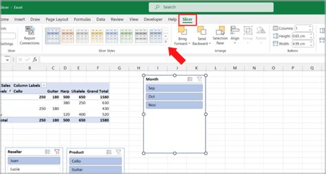 using slicers in excel for charts and pivot tables