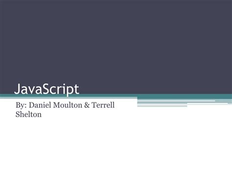 PPT JavaScript PowerPoint Presentation Free Download ID