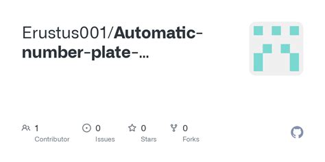 GitHub Erustus Automatic Number Plate Recognition With Python Yolov And EasyOCR