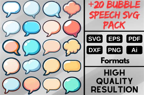 Bubble Speech SVG Pack, Speech Bubble Graphic by Artful Assetsy · Creative Fabrica