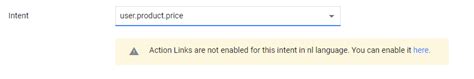 Action Link With Dialogflow Returns Blank Intent In The Actions Console