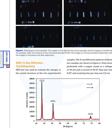 The X Ray Diffraction Pattern Of The Experimental Samples C6 Tcf And 6