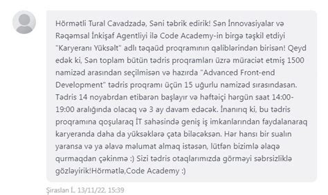 tural javadzade on linkedin codeacademy technest scholarship 10