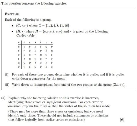Solved This Question Concerns The Following Exercise Chegg Com