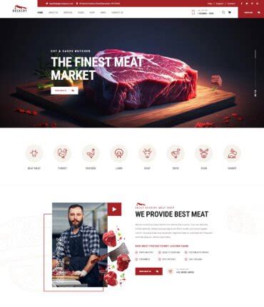 Boskery HTML Template For Butcher Meat