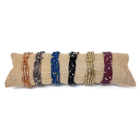 6 Seed Bead Bracelet Pre Pack With Display Anju Jewelry