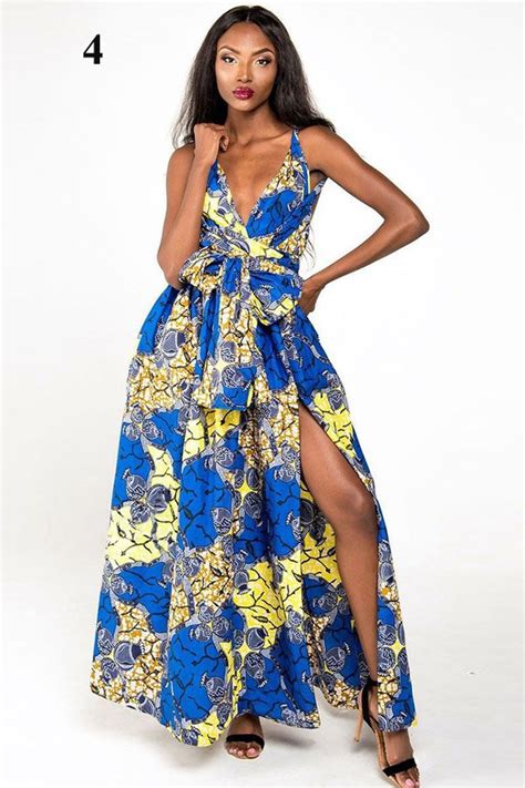 Print African Dress With Many Wearing Ways And Sleeveless Design