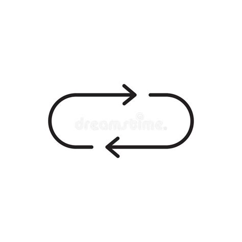 Synchronizationline In Thin Line Black Color Flat Simple Vector