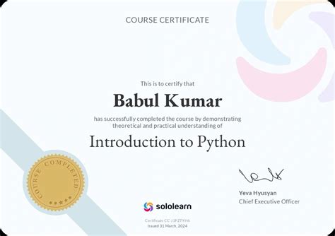 Babul Yadav On Linkedin Sololearn Python Pythoncourse