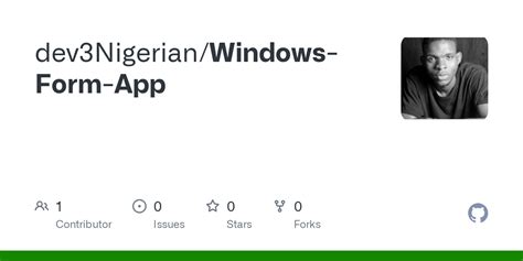 GitHub Dev3Nigerian Windows Form App