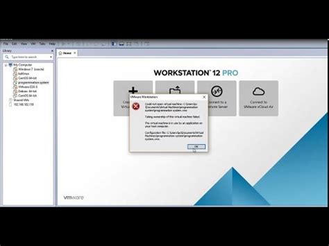 Vmware Workstation Fix Problem Could Not Open Virtuel Machine YouTube