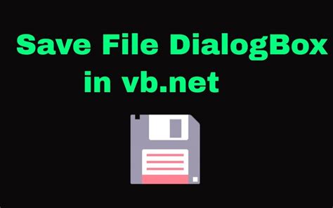 Savefiledialog Example The Coding Bus