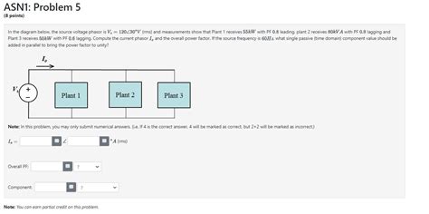 Solved Added In Parallel To Bring The Power Factor To Unity Chegg