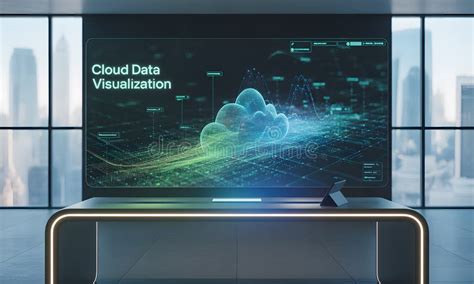 Cloud Data Visualization Display Stock Illustration Illustration Of