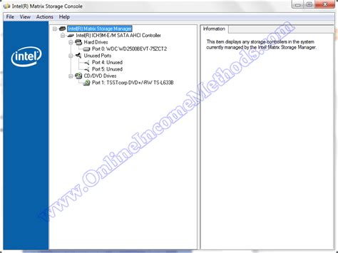 storage intel matrix storage manager